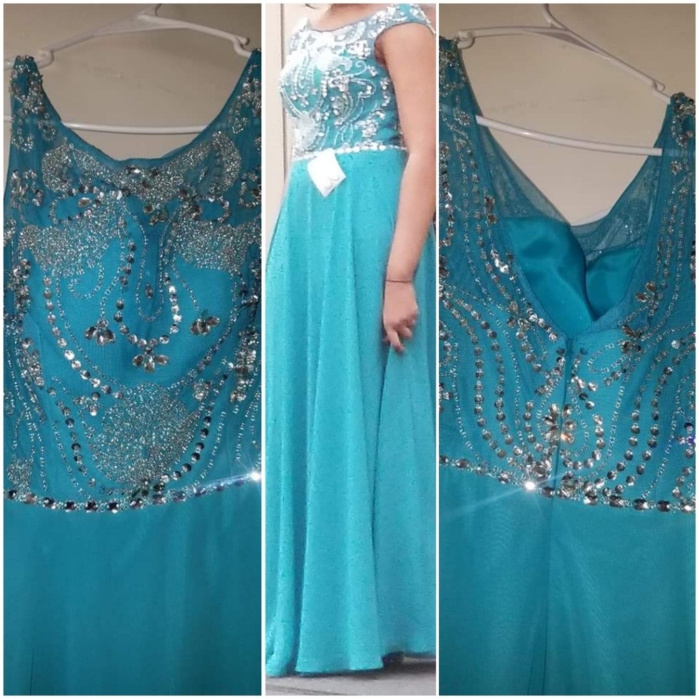 Jjshouse Jade Dress With Stones (Custom Size) - Gem